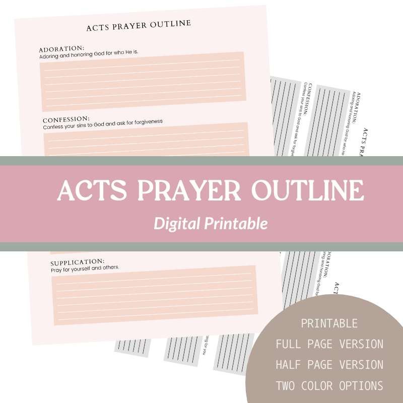 ACTS Prayer Outline - She Imitates